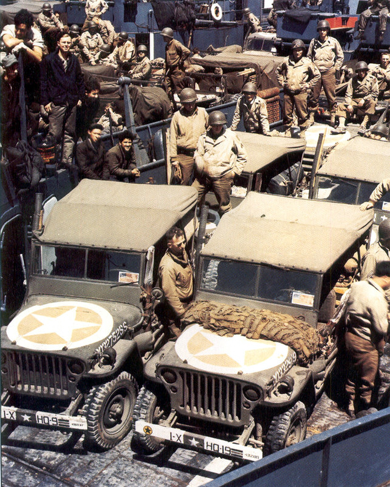 World War II in Color: Build-Up of US Army Vehicles Before D-Day