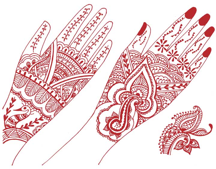 CLIP ARTS AND IMAGES OF INDIA: Mehandhi ( Marudhani )