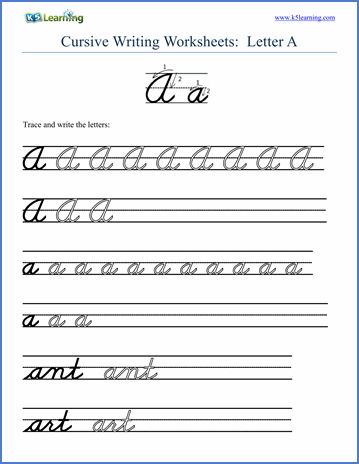 Cursive Alphabet Letters Worksheets - Birthday Letter