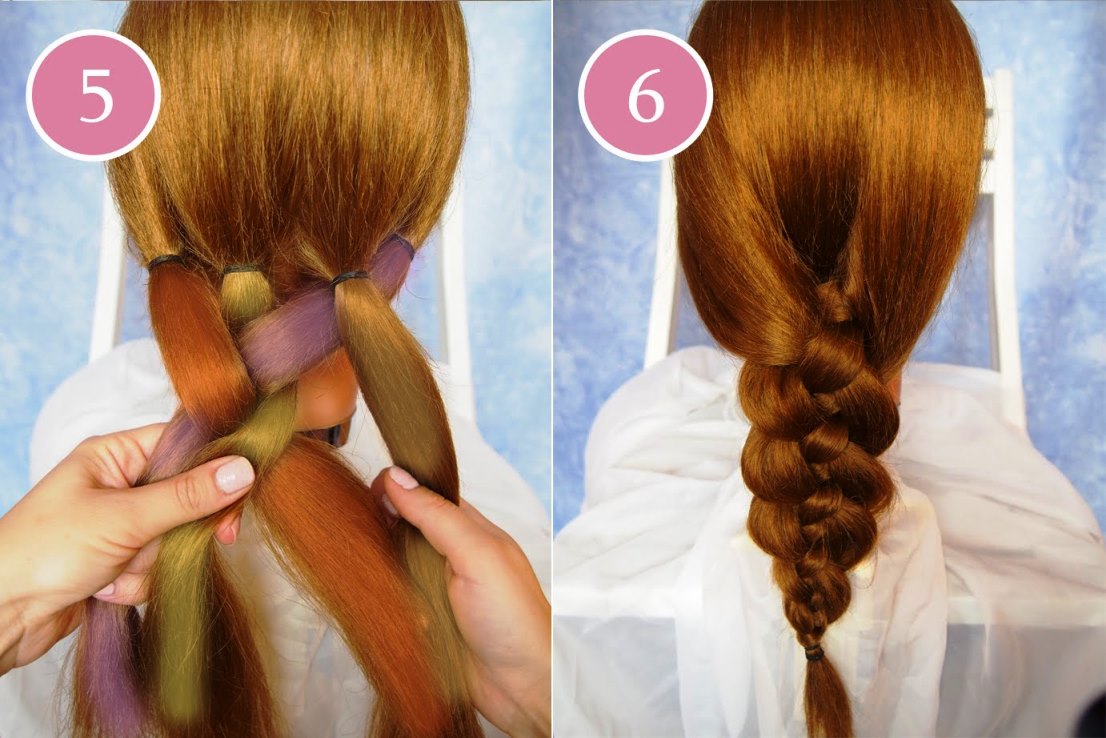 Imagenes de Trenza de 4 Cabos de Raiz Paso a Paso