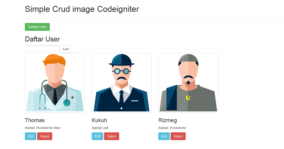 Source Code CRUD Gambar dengan CI (Codeigniter) dan MySQL
