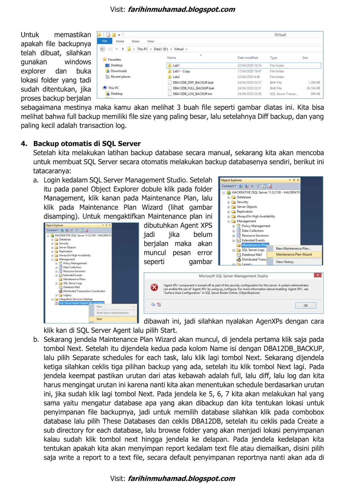 Cara Backup dan Restore Database di SQL Server