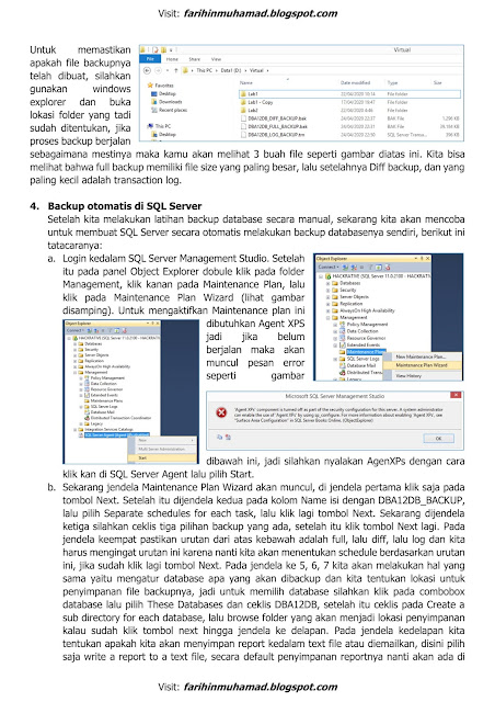 Cara Backup dan Restore Database di SQL Server