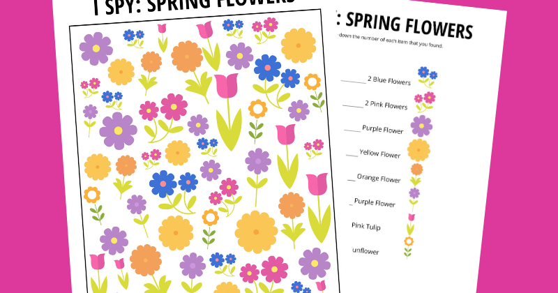 Spring Flowers I Spy Game {Free Printable for Kids} | And Next Comes L ...