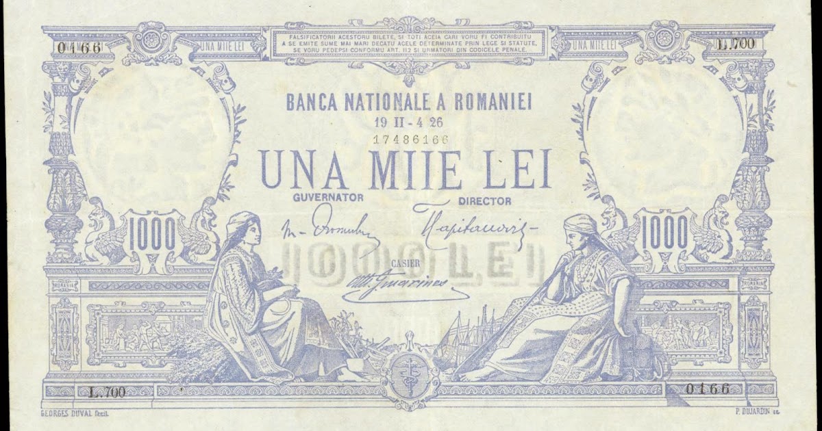 Romania 1000 Lei banknote 1926|World Banknotes & Coins Pictures | Old ...