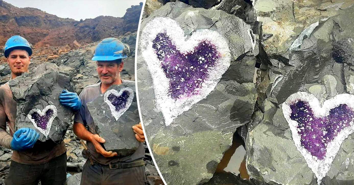 Heart-Shaped Amethyst Geode Discovered by Miners in Uruguay | Geology In