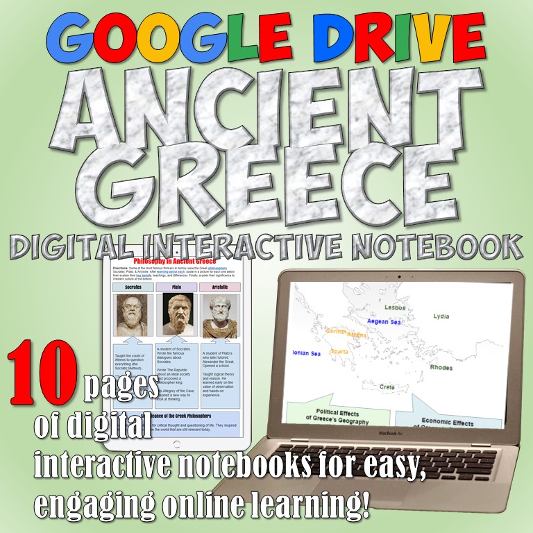 Students of History: Ancient Greece Digital Interactive Notebook