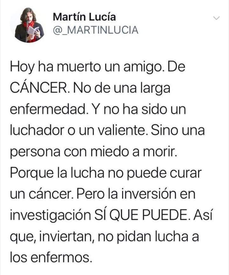 Mis reflexiones sobre el cáncer: julio 2019