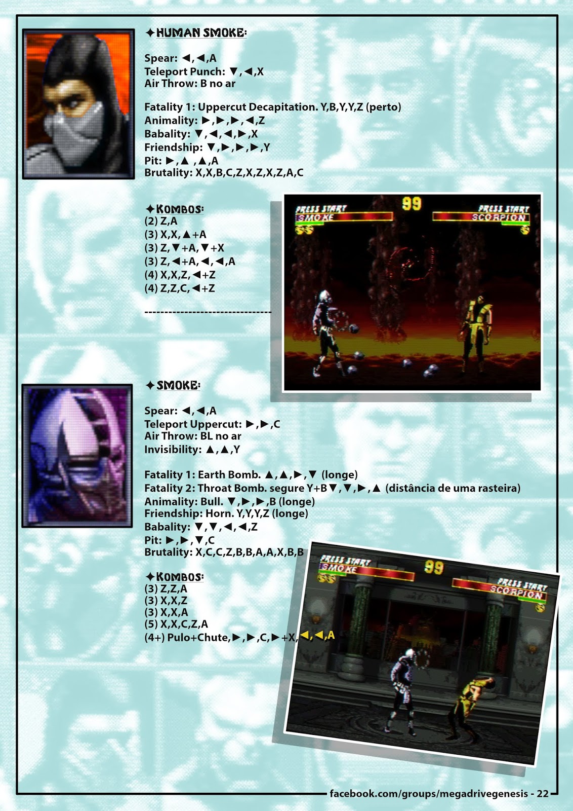 MegaDrive/Genesis: Ultimate Mortal Kombat 3 Move List, cheats e ...