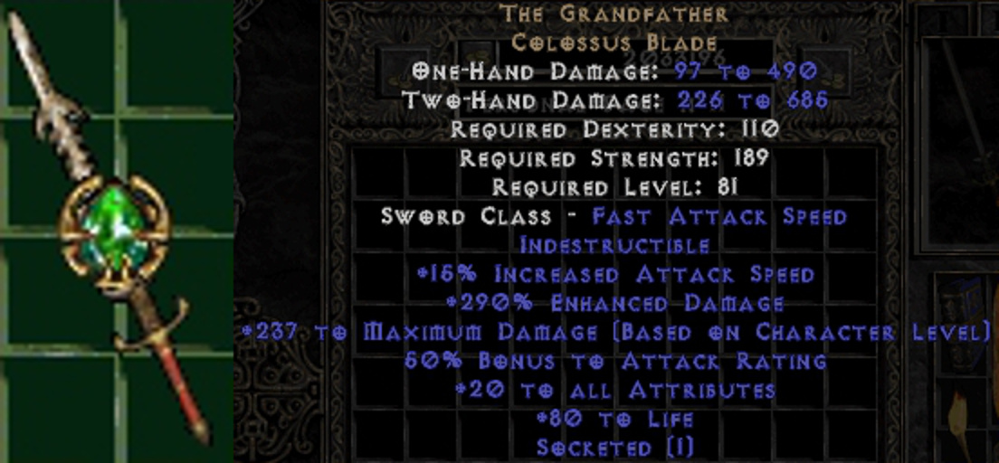 Best cRPGs: THE GRANDFATHER, Diablo 2 Resurrected