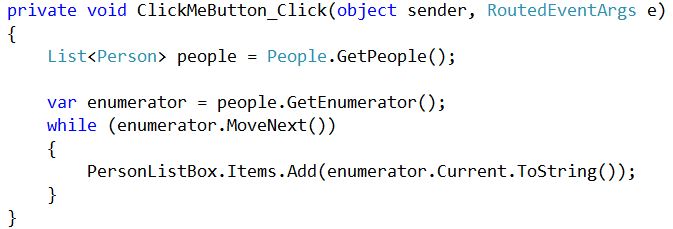Jeremy Bytes: Next, Please! - A Closer Look at IEnumerable (Part 1 ...