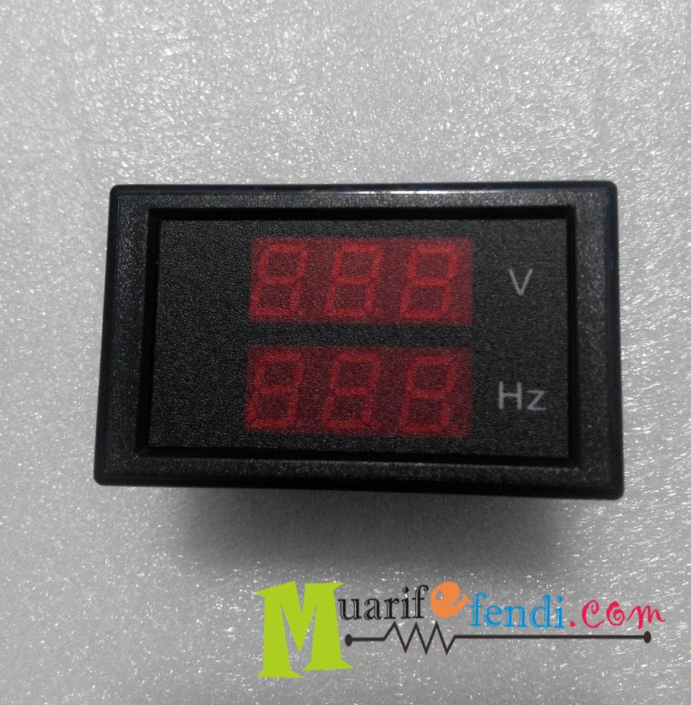 Jual Combo AC 80-300V Voltmeter Voltage Volt Meter w/ Hertz AC 45-65 Hz ...