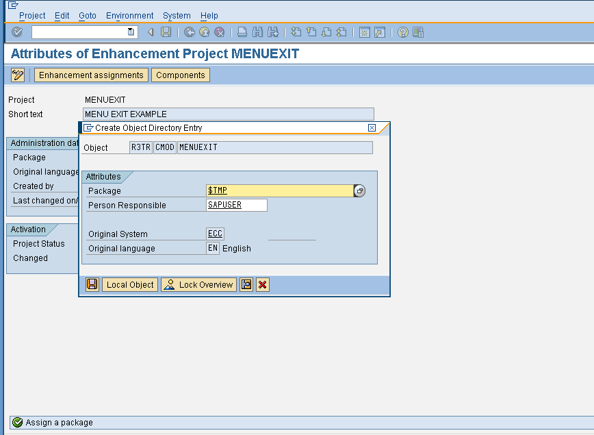 SAP TECH: Menu Exits