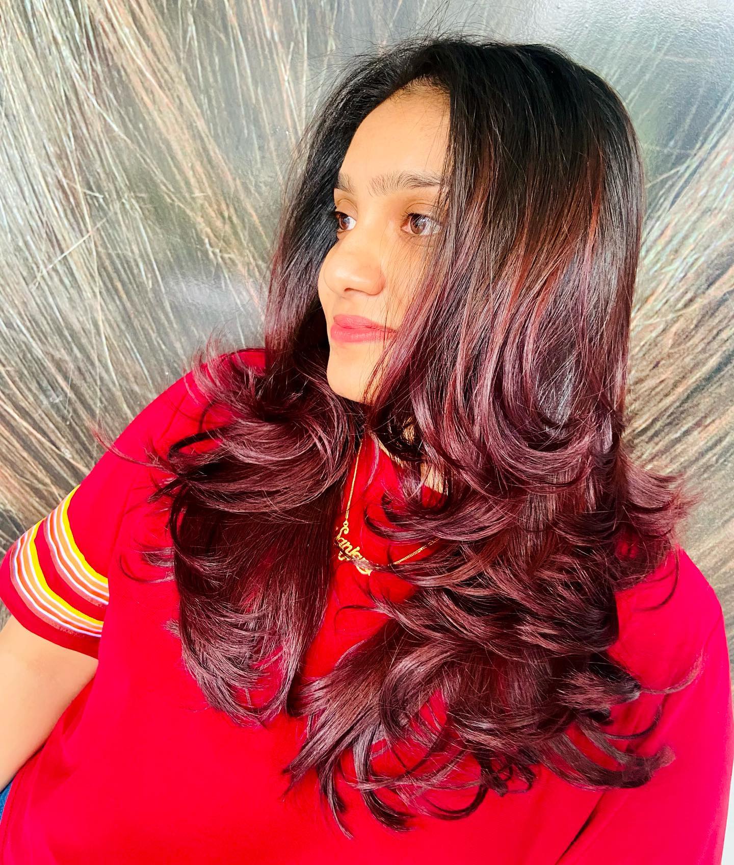 Long layer and hair coloring transformation - Village Barber Stories