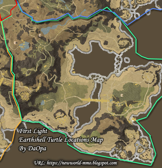 New World: First Light earthshell turtle map