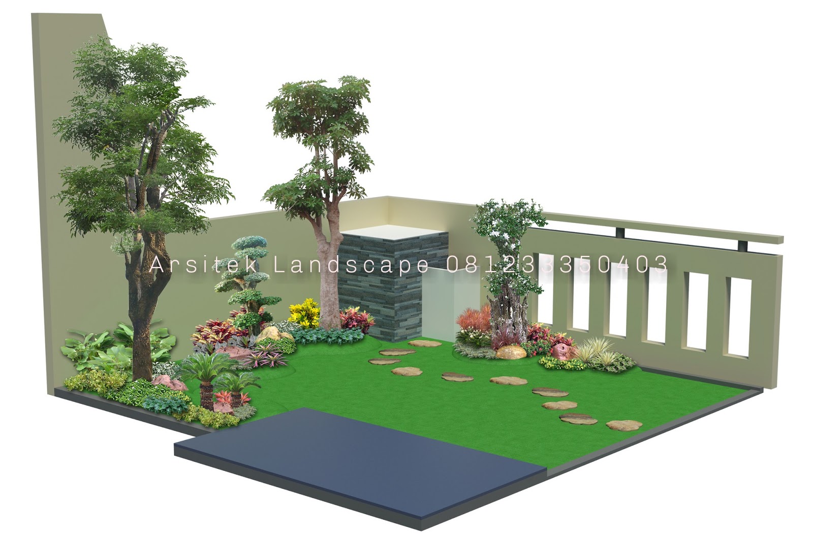 29+ Desain Taman 3d