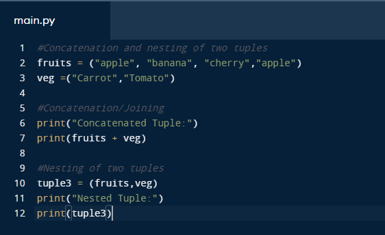 Geek4Tutorial.com: Tuples in Python