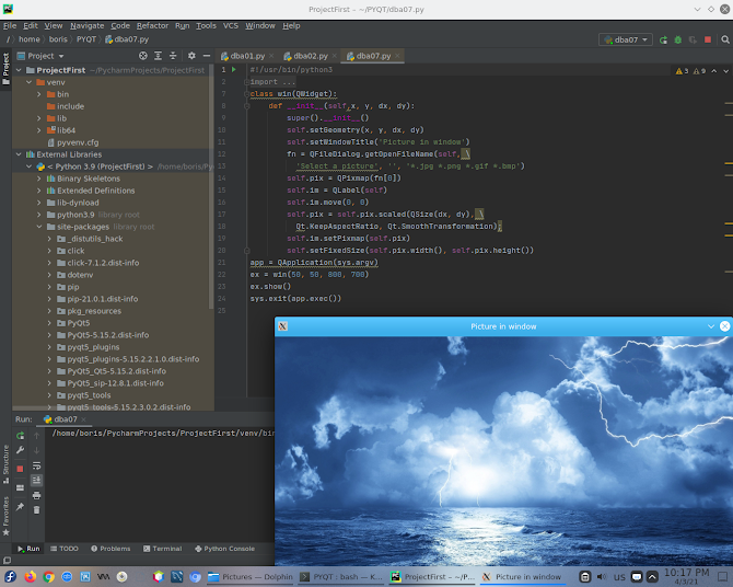 Openstack RDO && KVM Hypervisor: Setting up PyQt5 in PyCharm 2020.3.5 ...
