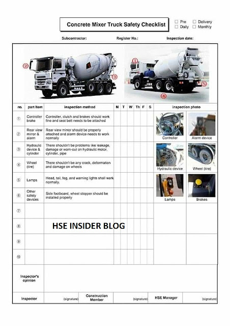 HSE Insider : CONCERETE MIXER TRUCK, PUMP CAR, PILIN VESSEL SAFETY ...