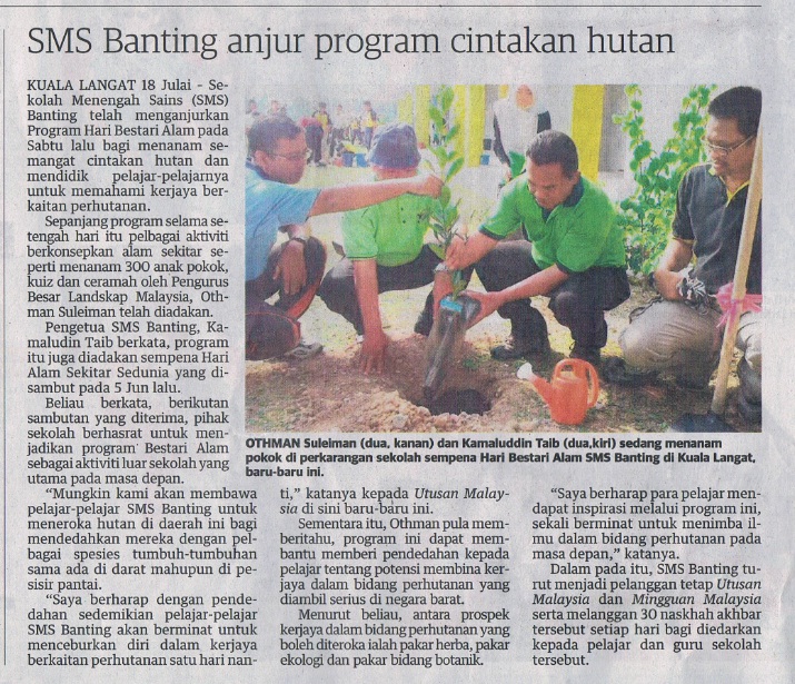SM Sains Banting, Jugra: Program Lestari Alam 2012 SMS Banting