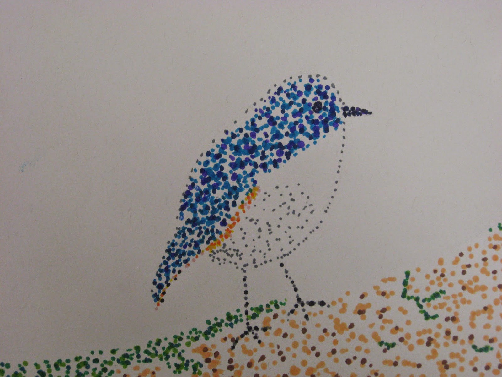 Miss Young's Art Room: Pointillism Birds with 5th Grade Students