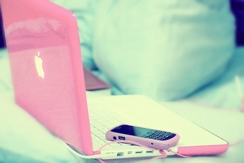 ilove images: cute girls laptop fashion phone pink