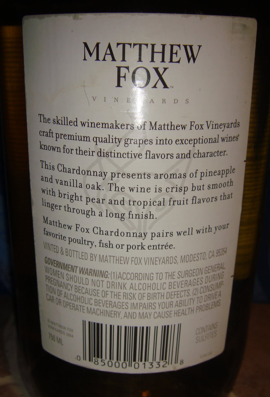 andalone: Matthew Fox Wine