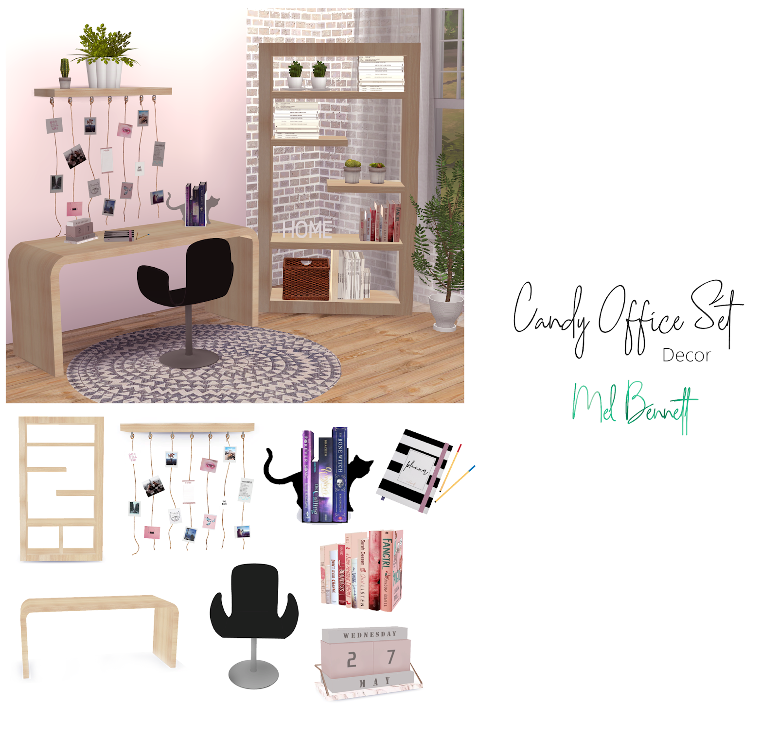 Sims 4 Candy Office Set - Mel Bennett