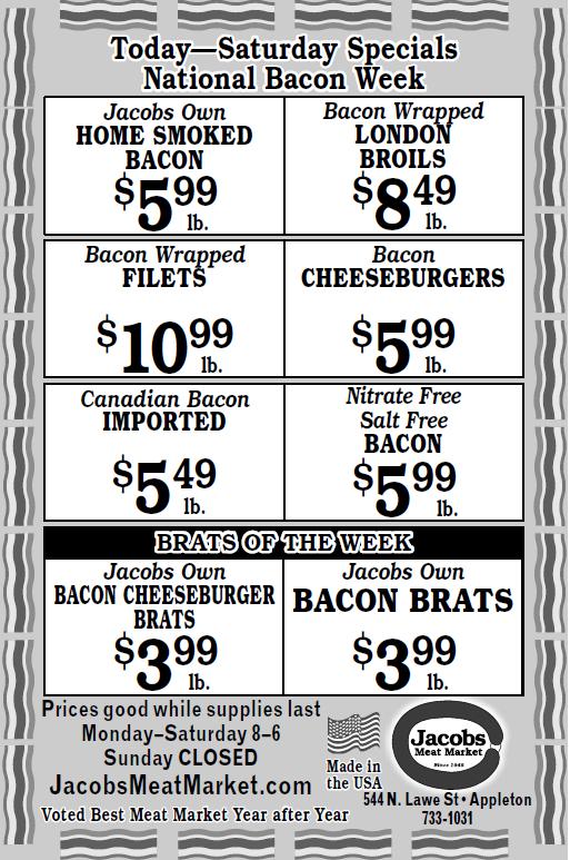 National Bacon Week! Bacon specials good 8/28-8/31/2019 or while ...