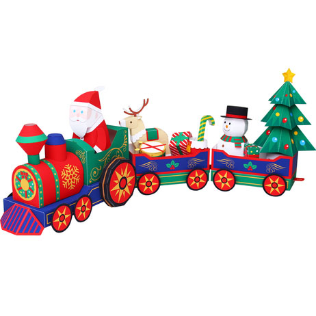 Christmas Train Papercraft | Paperized Crafts