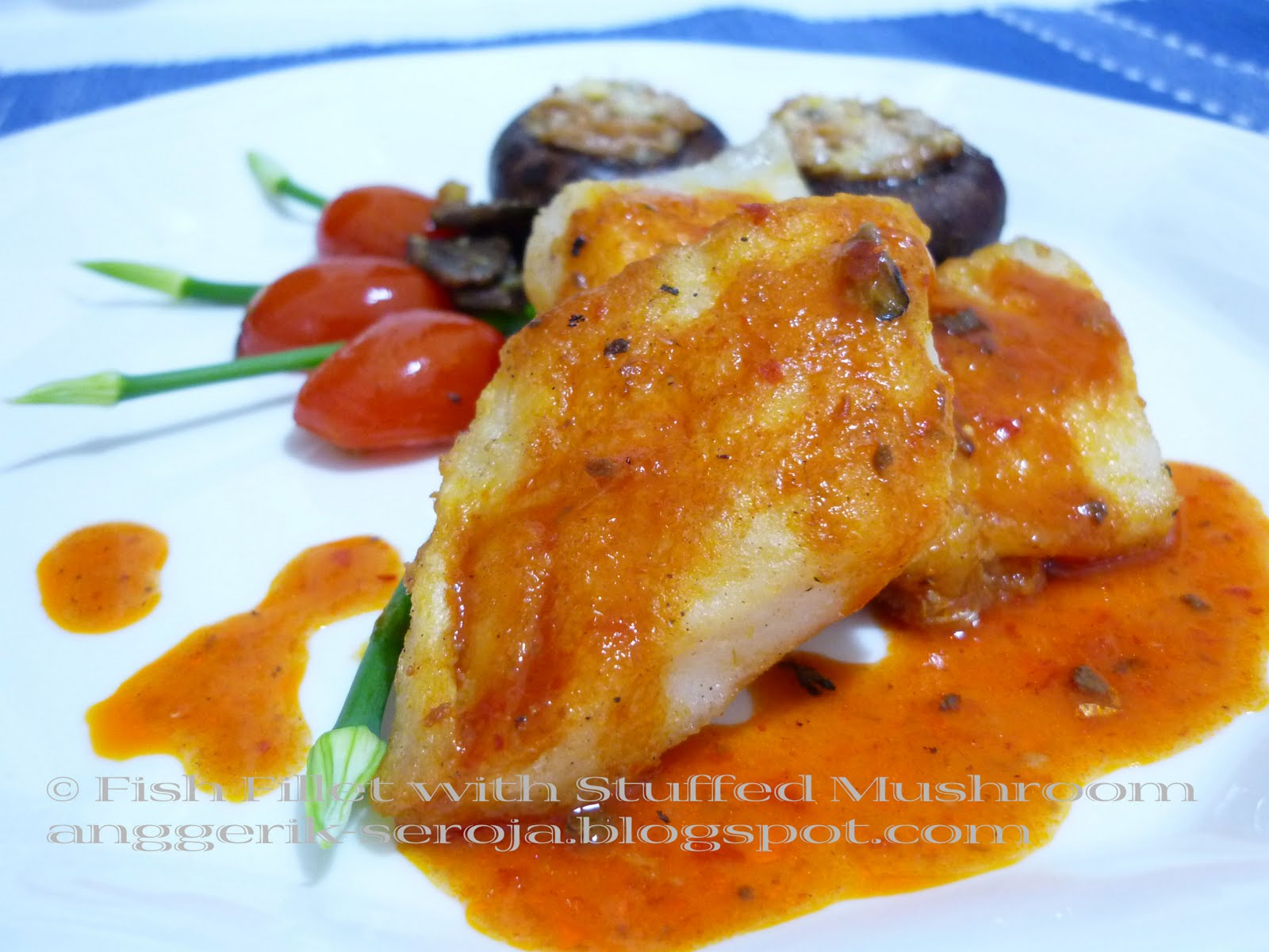 Fish Fillet With Stuffed Mushroom