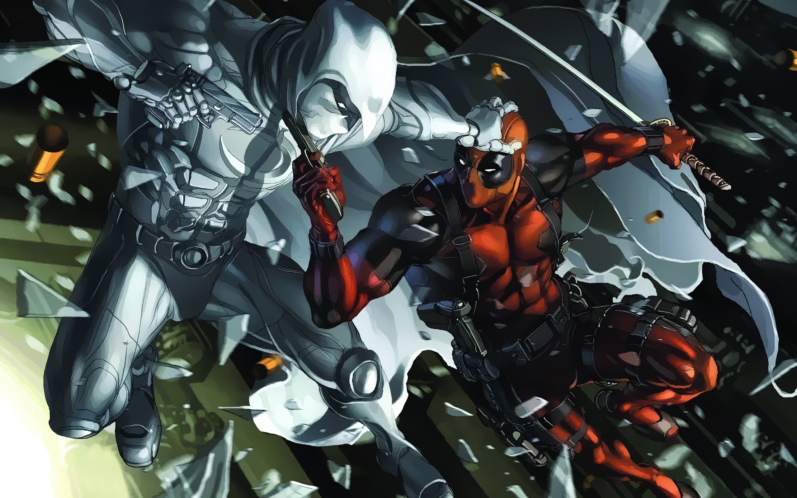 Moon Knight vs. Deadpool, 4K, #186 Wallpaper PC Desktop