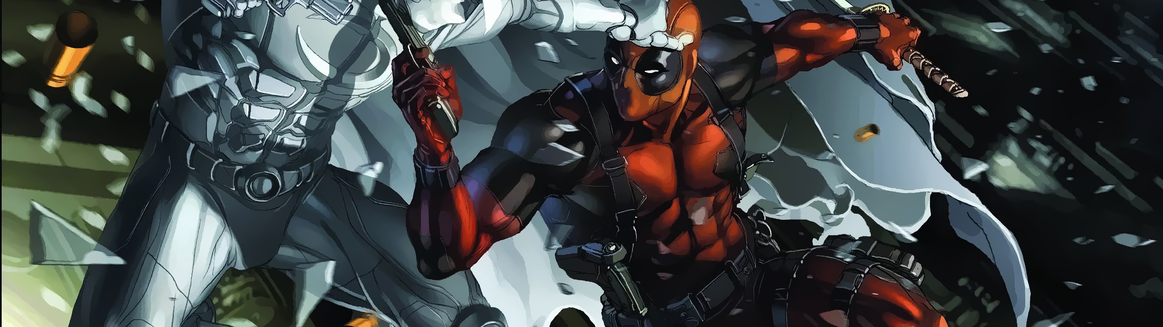 Moon Knight vs. Deadpool, 4K, #186 Wallpaper PC Desktop