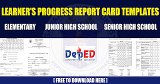 SF9-School Form 9 [ Learner's Progress Report Card ] Templates for ...
