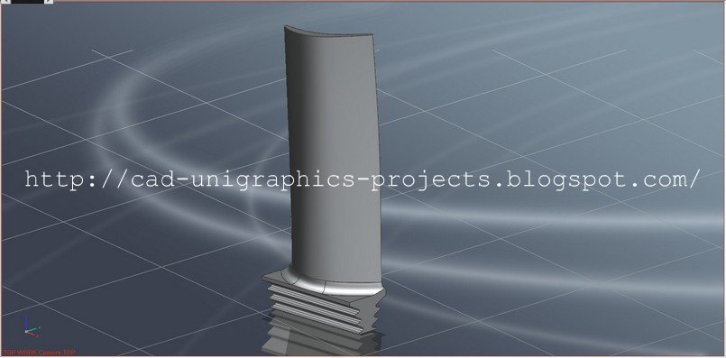CAD designs by Ivan: Jet engine turbine fin 3