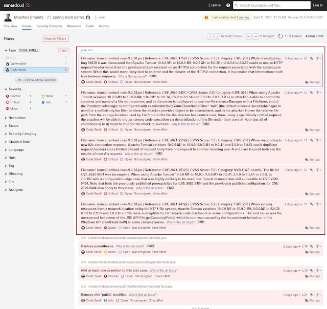 Oracle Soa Java Blog Owasp Dependency Check To Sonarcloud