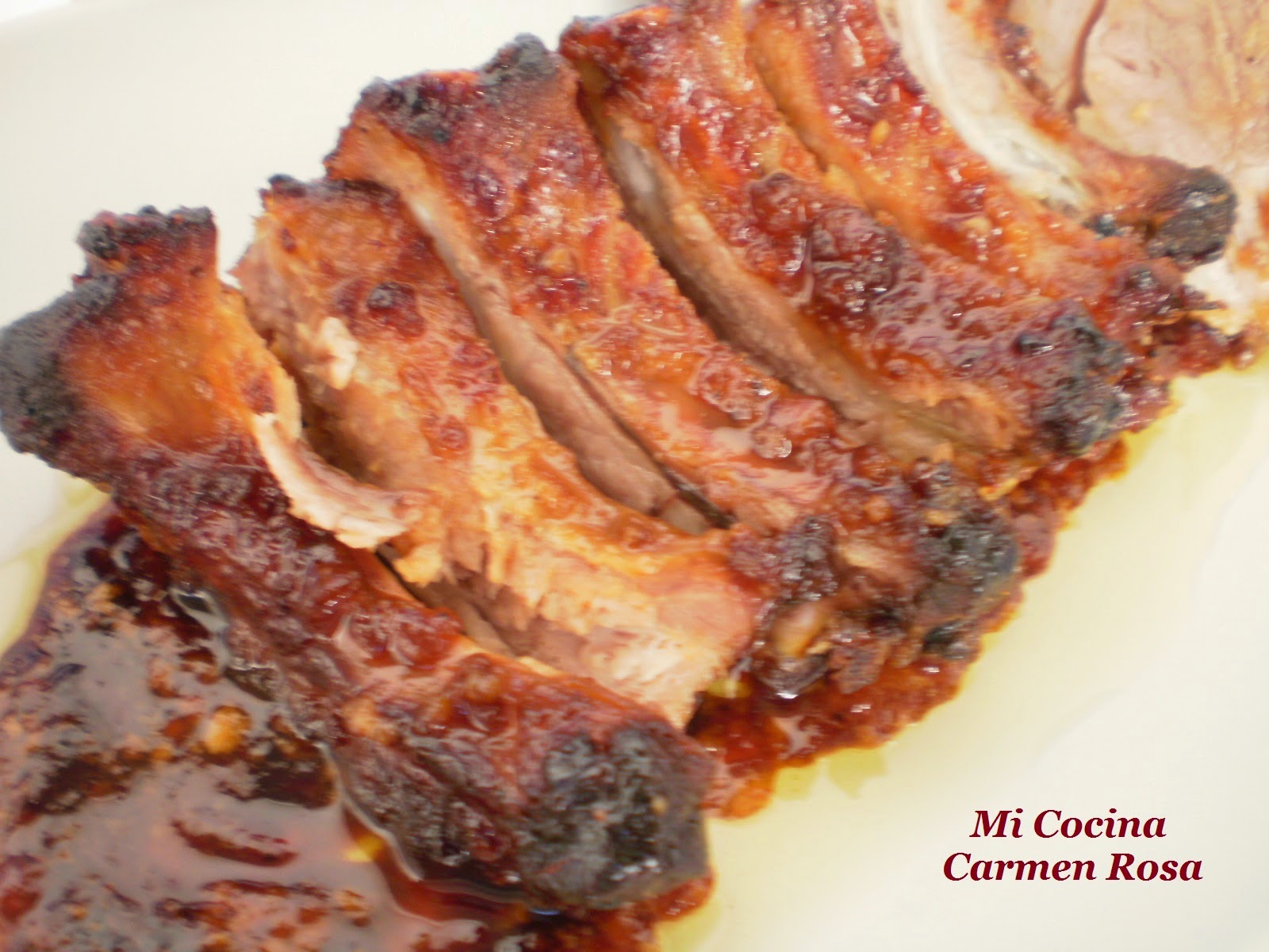 CORBATA DE CERDO MARINADA CON MIEL, ACEITE DE SESAMO, SOJA Y JENGIBRE ...