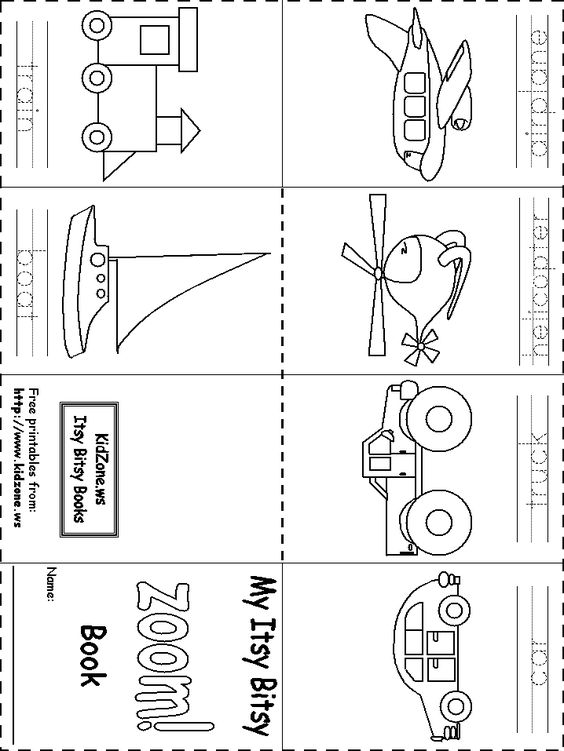 Resources to learn English: Means of transport minibook