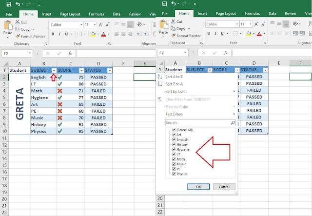 How to create a student result sheet in Excel