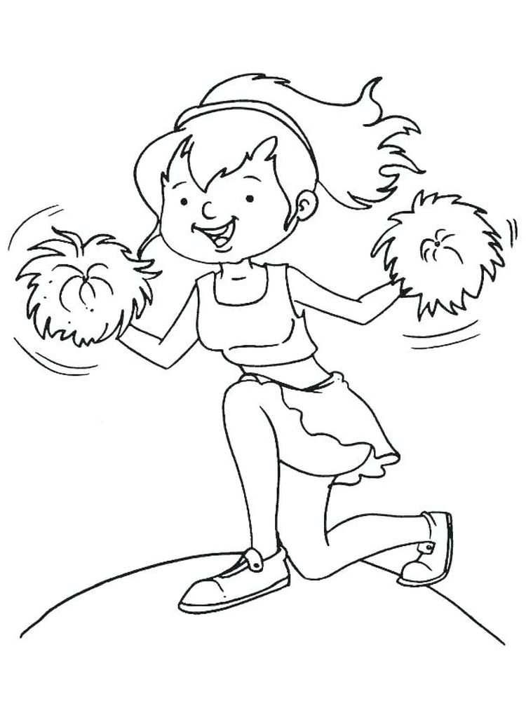 Cheerleader Coloring Pages Printable - Fun, Free and Easy