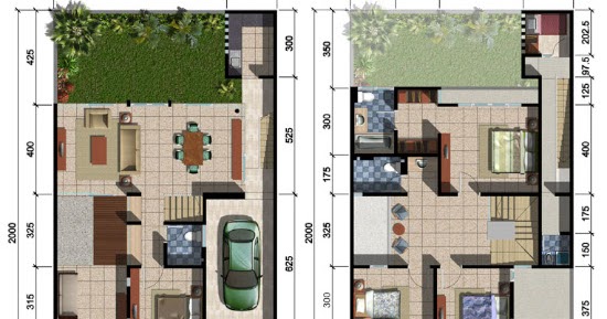 LINGKAR WARNA: 3 Denah rumah minimalis ukuran 10x20 meter 5 kamar tidur ... LINGKAR WARNA: 3 Denah rumah minimalis ukuran 10x20 meter 5 kamar tidur ...