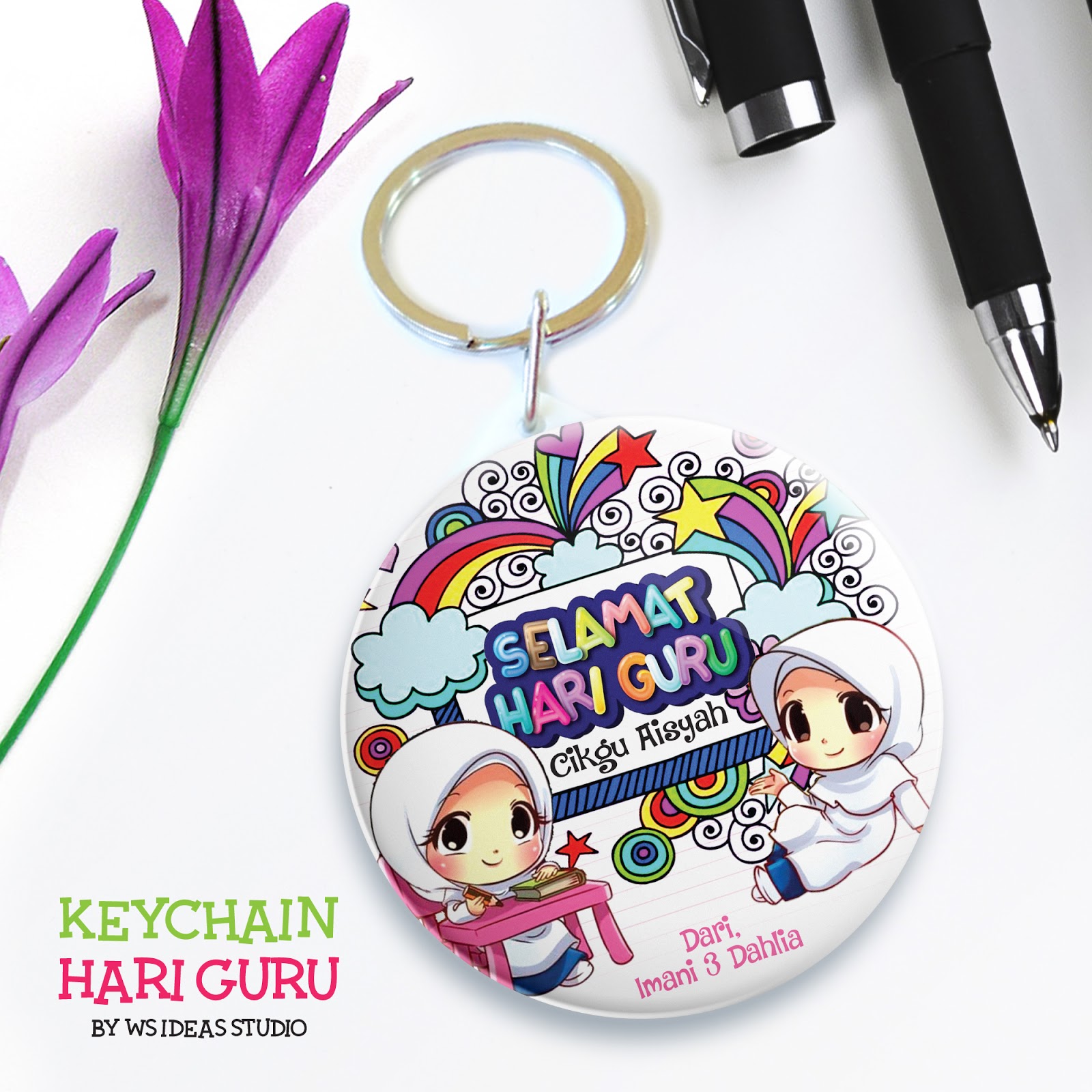 Wedding Stuff Malaysia: Keychain Hari Guru 2019