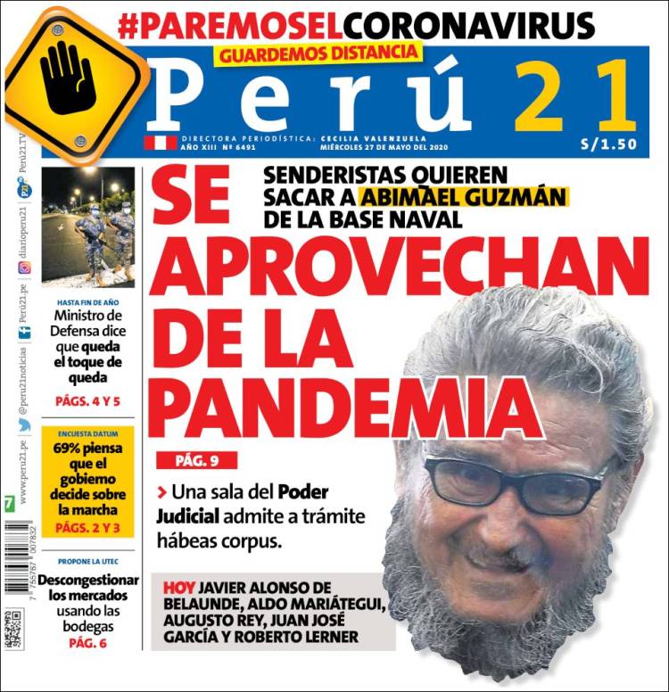 Portada Perú 21 (Perú) - Miércoles, 27/May/2020 | kiosko warez ...