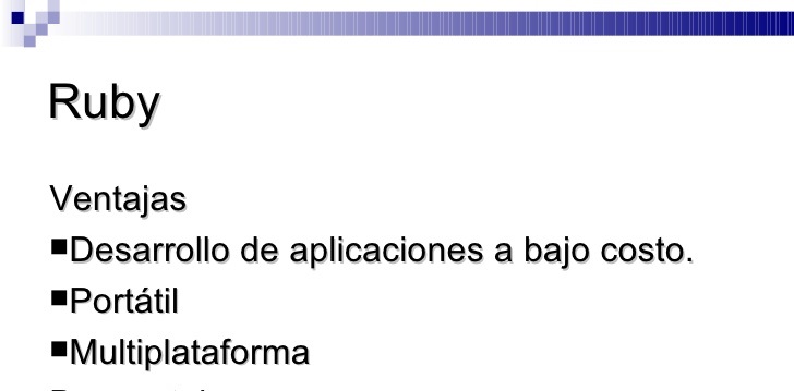 LENGUAJES DE PROGRAMACIÓN : RUBY