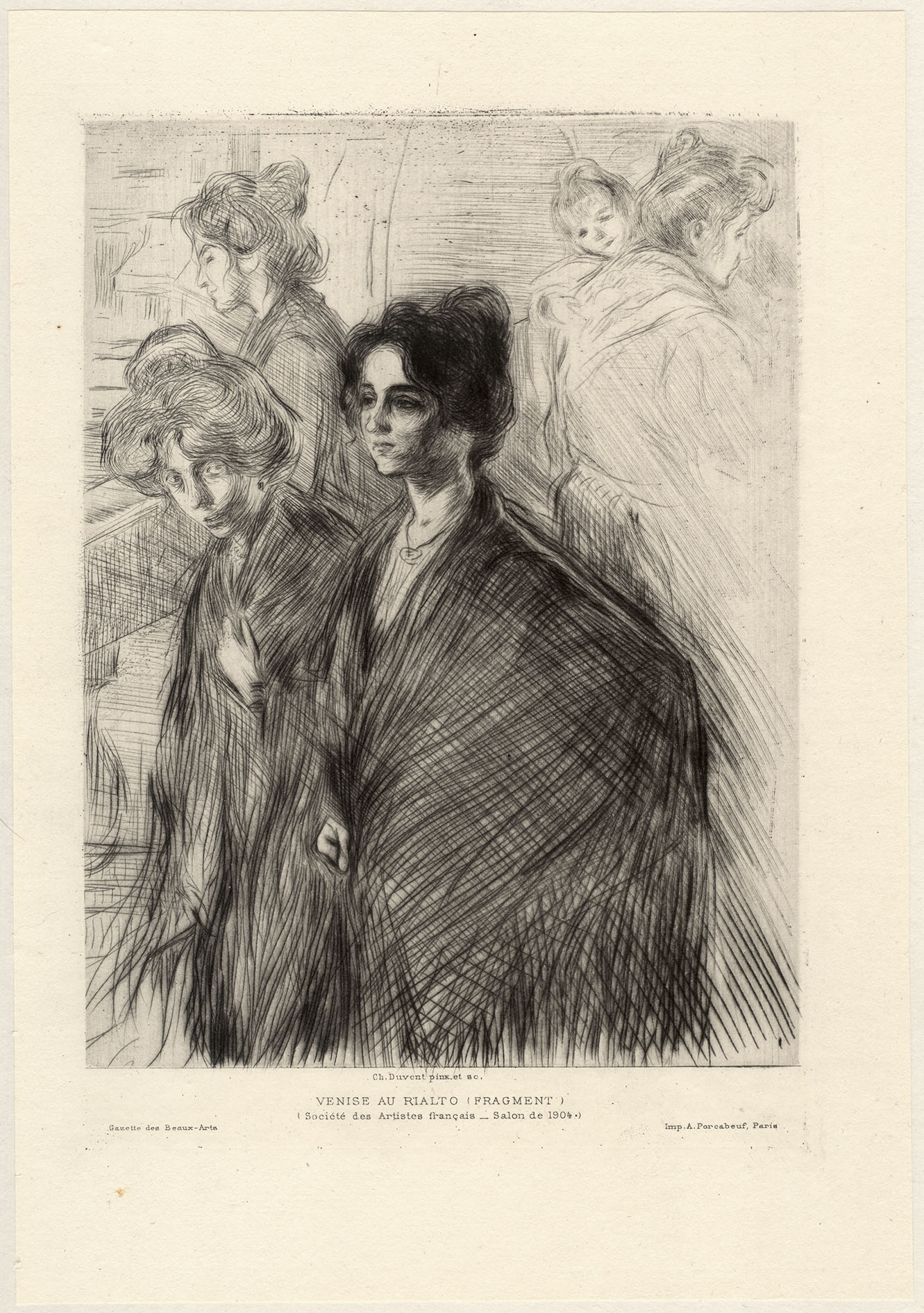 Prints and Principles: Charles Duvent’s drypoint, “Venise au Rialto”, c1904