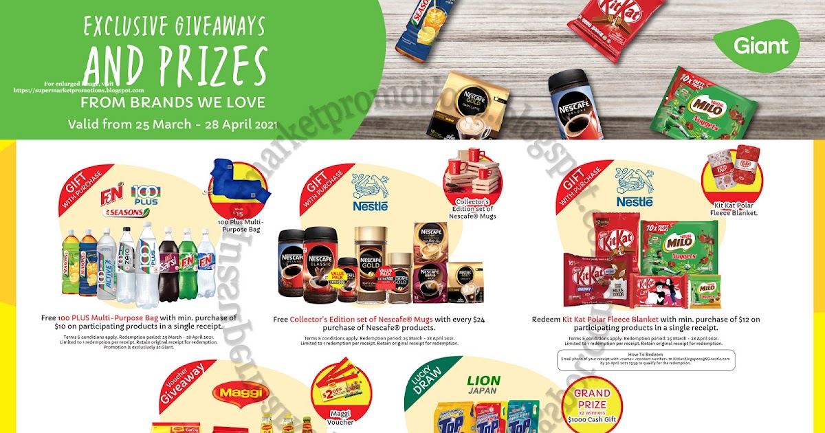 Giant Exclusive Giveaways and Prizes Promotion 25 March - 28 April 2021 ...