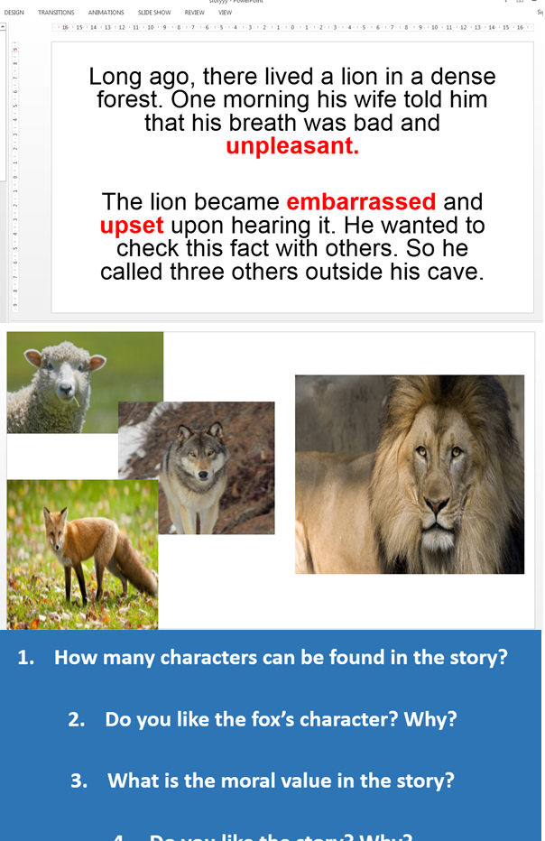 MISS I: Year 4 English Reading Lesson Plan (Story Time)