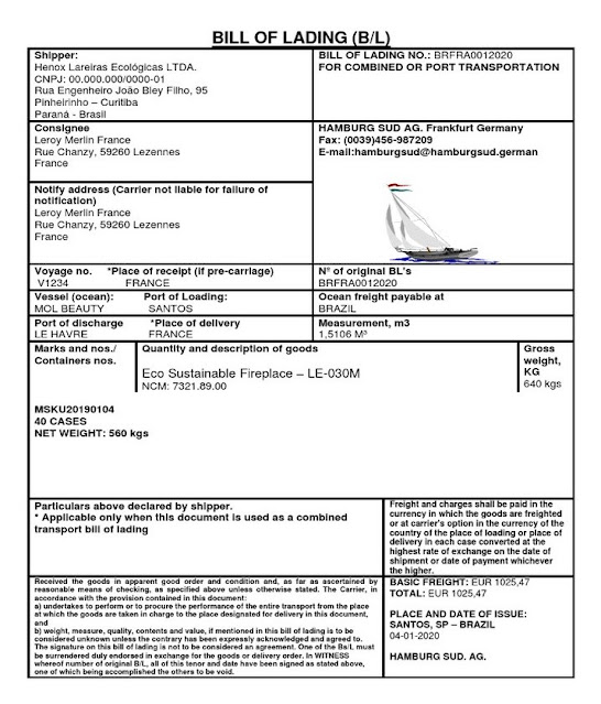 Tipos de bill of lading