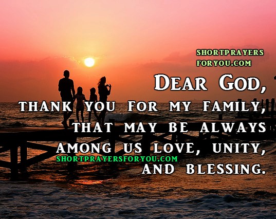 Short Prayer for my family