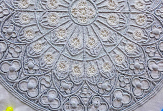 Cathedral Window Boutis Blues